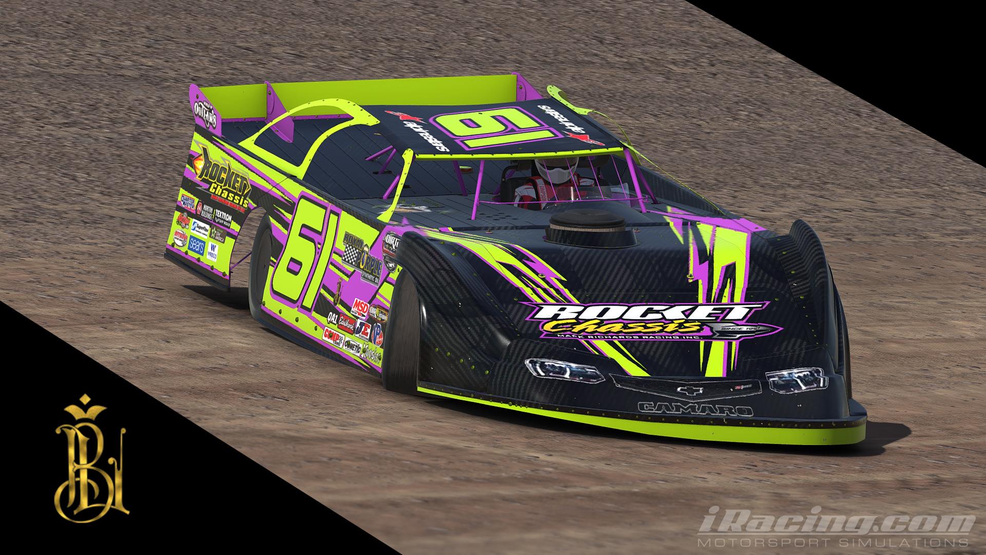 Dirt Late Model Carbon Fiber Black Smoke #3 by Brandon Leimkuhler ...
