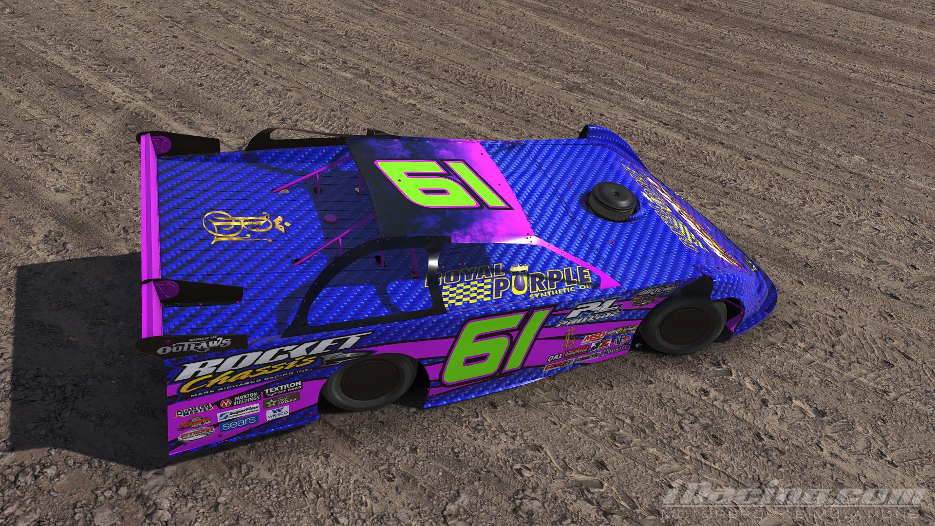 Dirt Late Model Rocket Chassis Blue Carbon Fiber #3 by Brandon ...