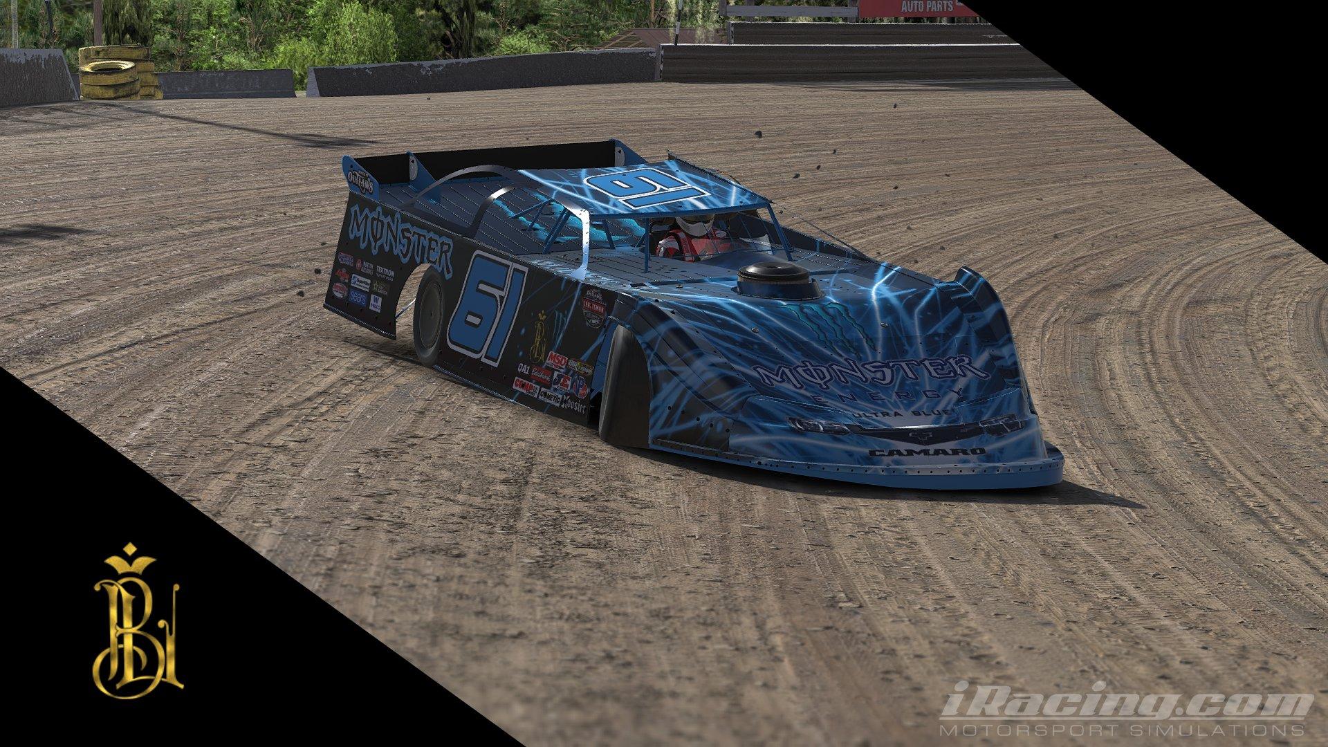 Dirt Late Model Monster Blue by Brandon Leimkuhler - Trading Paints