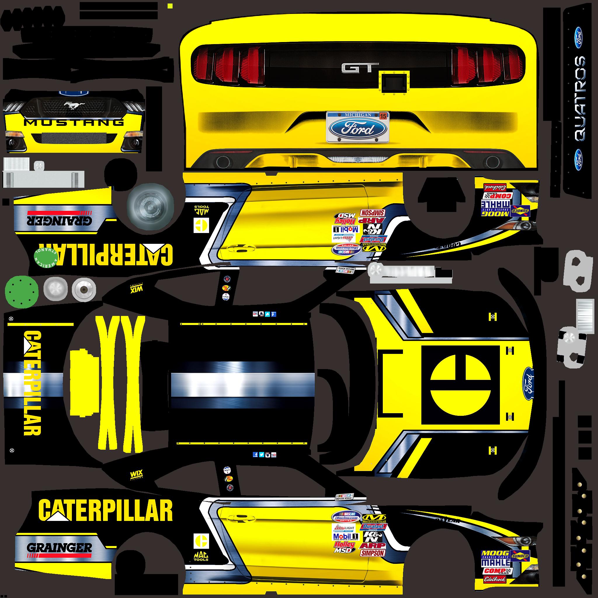 Caterpillar Xfinity Ford Mustang Custom Paint Scheme by Jose M ...