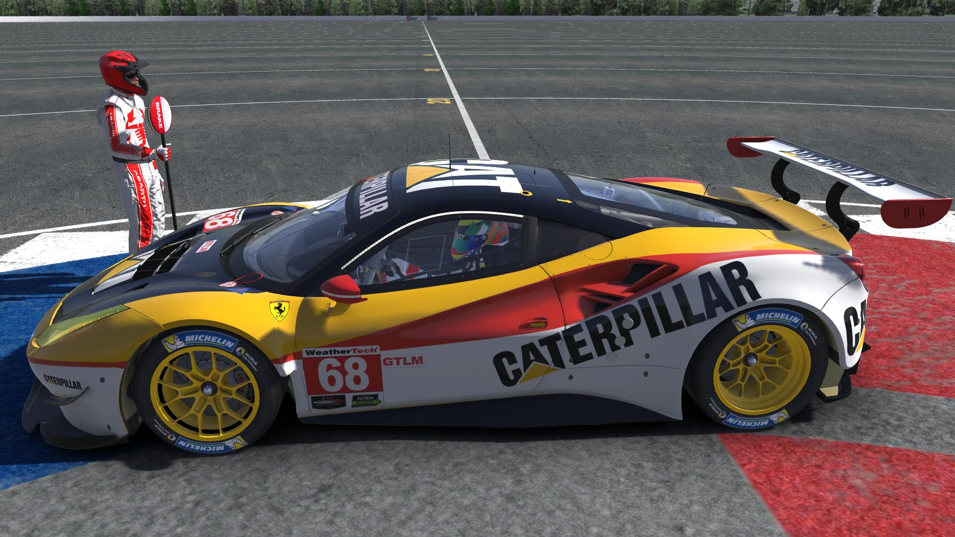 Caterpillar Ferrari 488 GTE IMSA Decal by Bill Krause - Trading Paints
