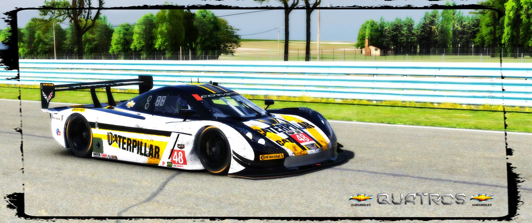 Caterpillar Chevrolet Corvette C7 Daytona Prototype Custom Paint Scheme ...