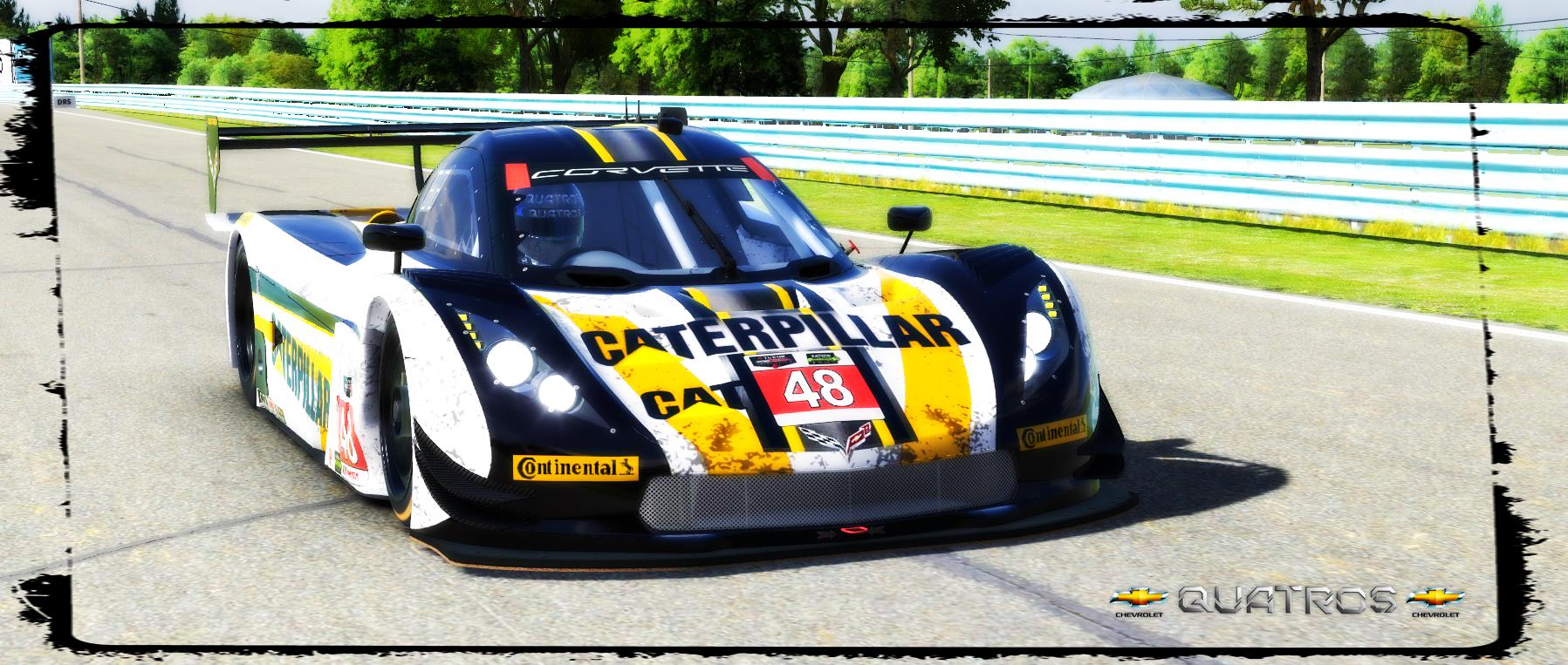 Caterpillar Chevrolet Corvette C7 Daytona Prototype Custom Paint Scheme ...