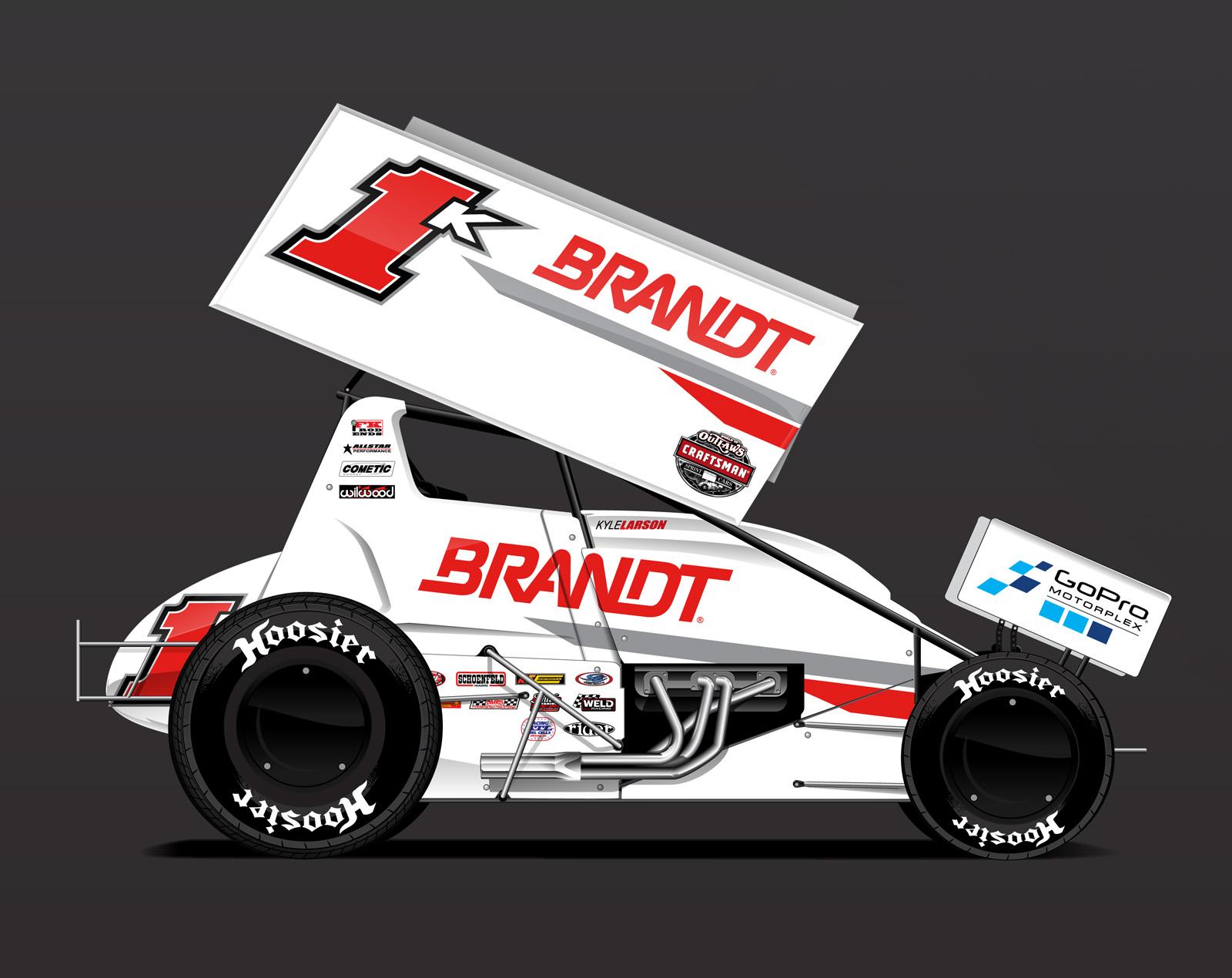 Kyle Larson #1K Brandt Sprint Car World of Outlaws 2018 by Ryan ...