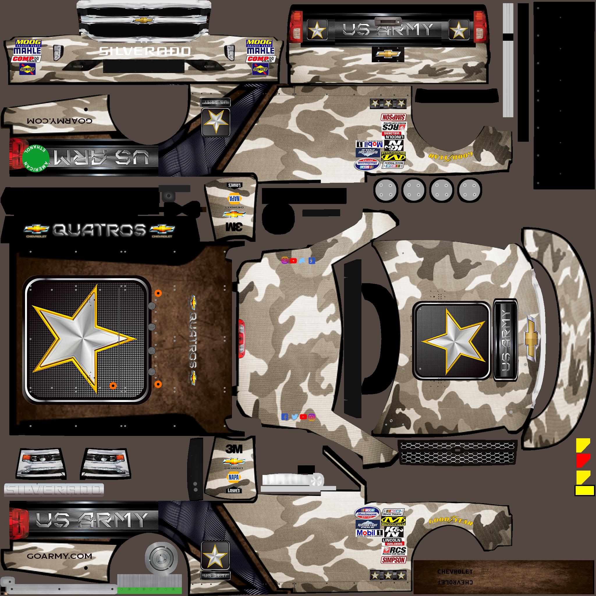 U.S. Army Chevy Silverado 2015 Truck (Modern) Custom Paint Scheme: by ...