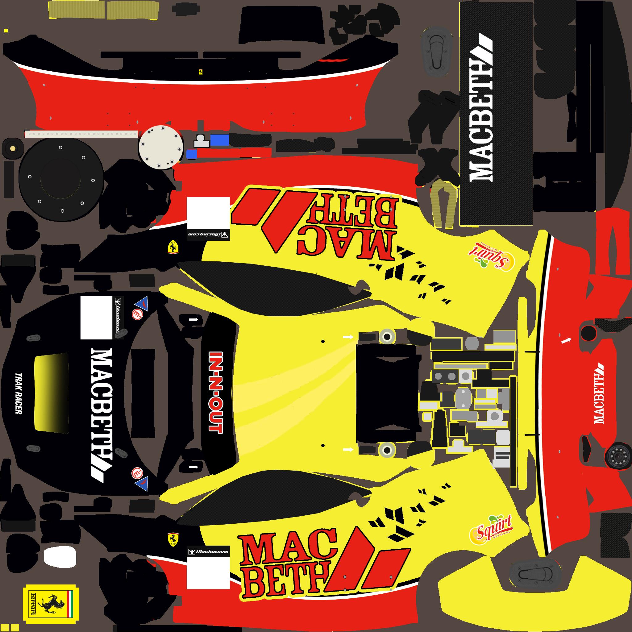 Macbeth Ferrari 488 GT3 by Kevin S. - Trading Paints