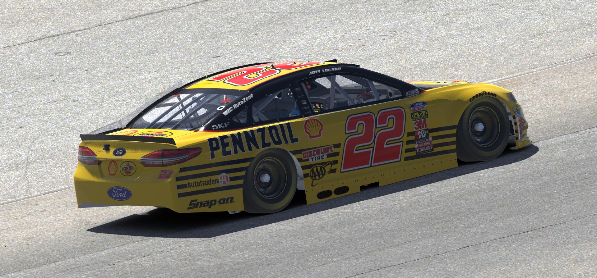 2018 Joey Logano Shell Pennzoil Darlington Throwback Fusion by Doug ...