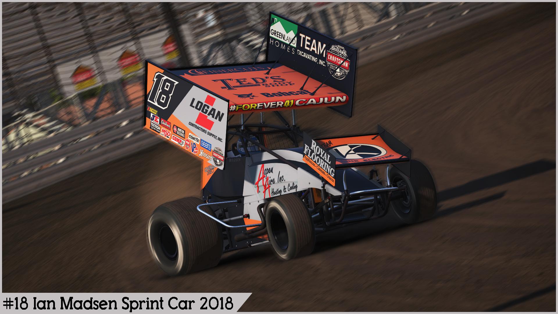 #18 Ian Madsen Sprint Car 2018 by Sergio Hernando - Trading Paints