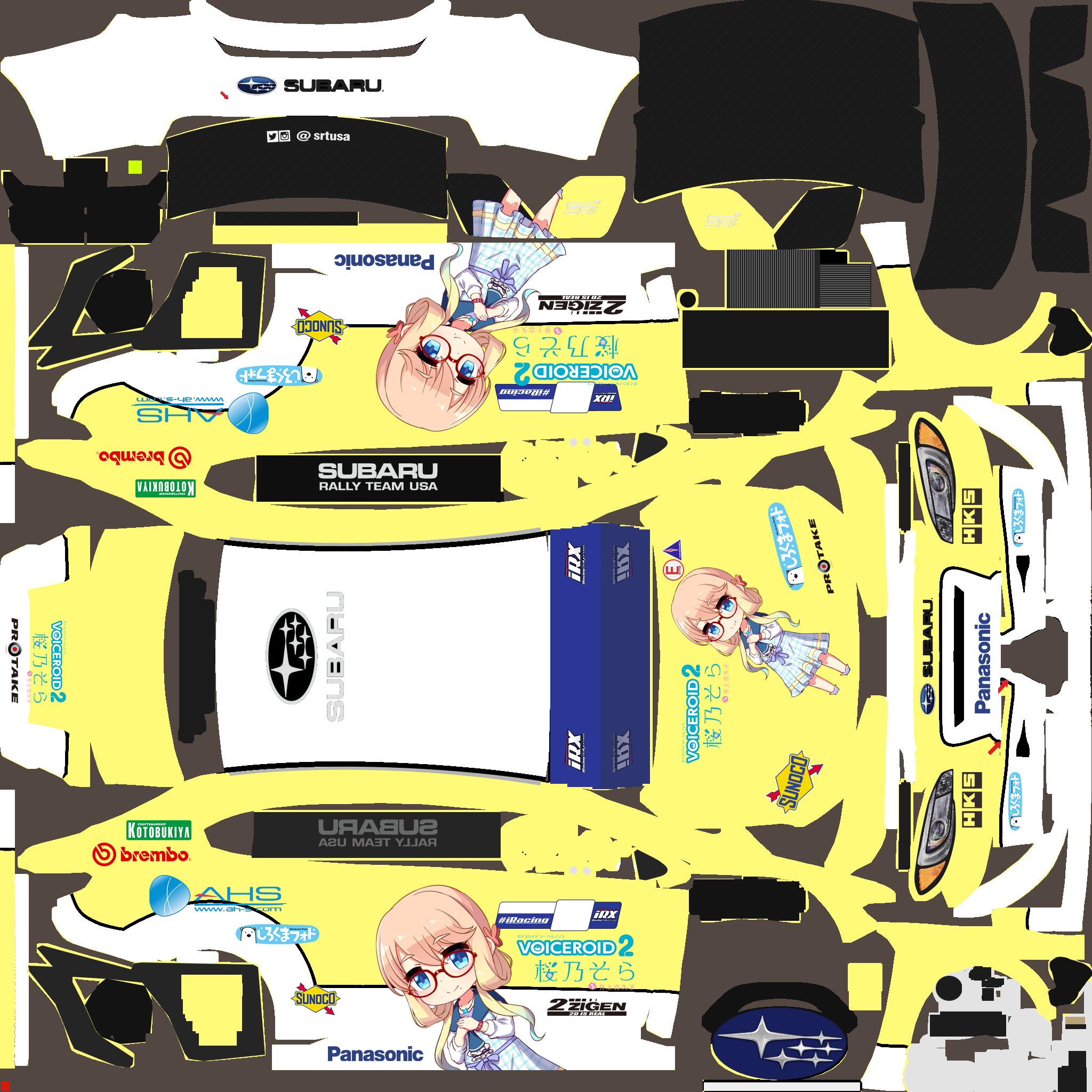 Subaru WRX STI itasha Sora Sakurano by Hiroki Shimizu - Trading Paints