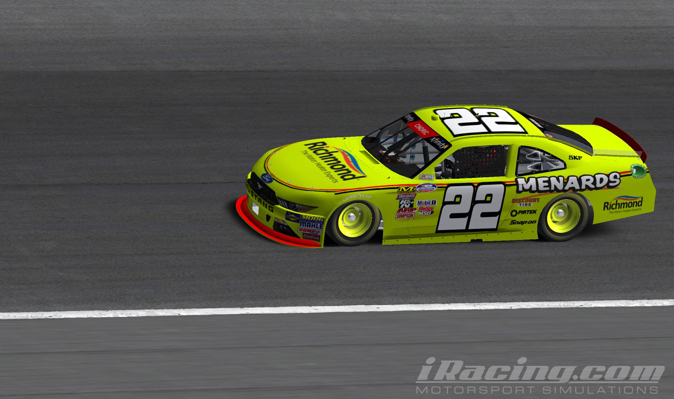 Austin Cindric #22 Richmond/Menards 2018 NASCAR Xfinity Series Playoffs ...