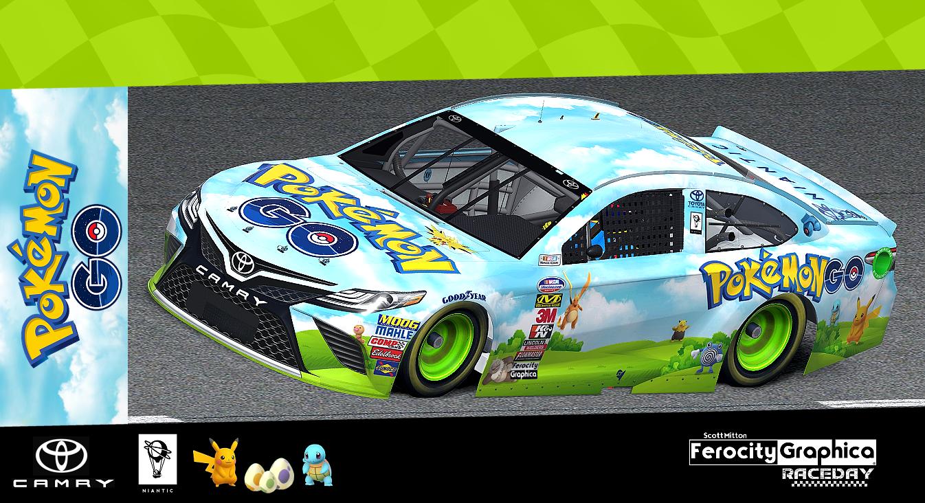 Pokemon Go! NASCAR Toyota Camry Cup Series by Scott Mitton - Trading Paints