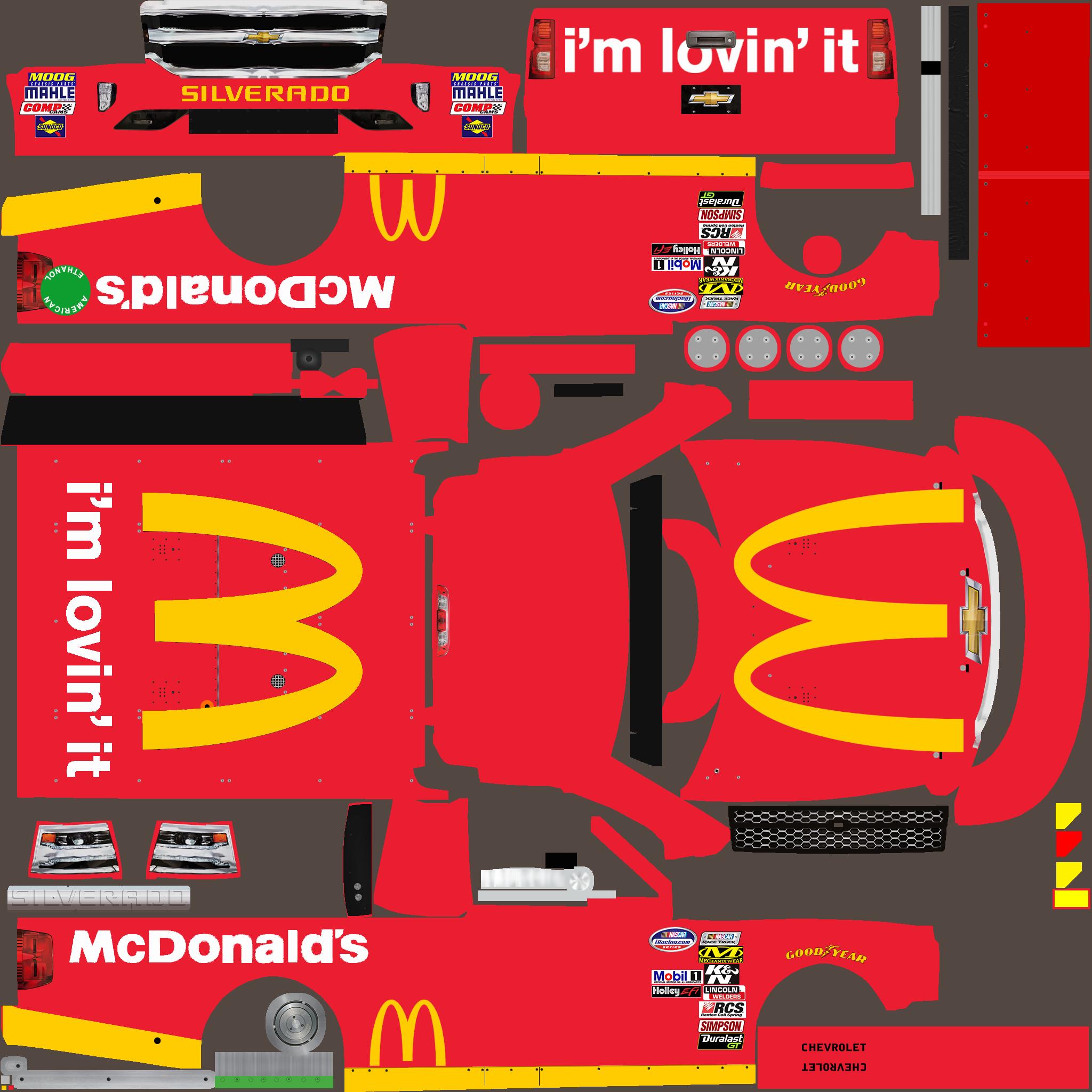 McDonalds Racing Chevrolet Silverado by Devon Rayment - Trading Paints