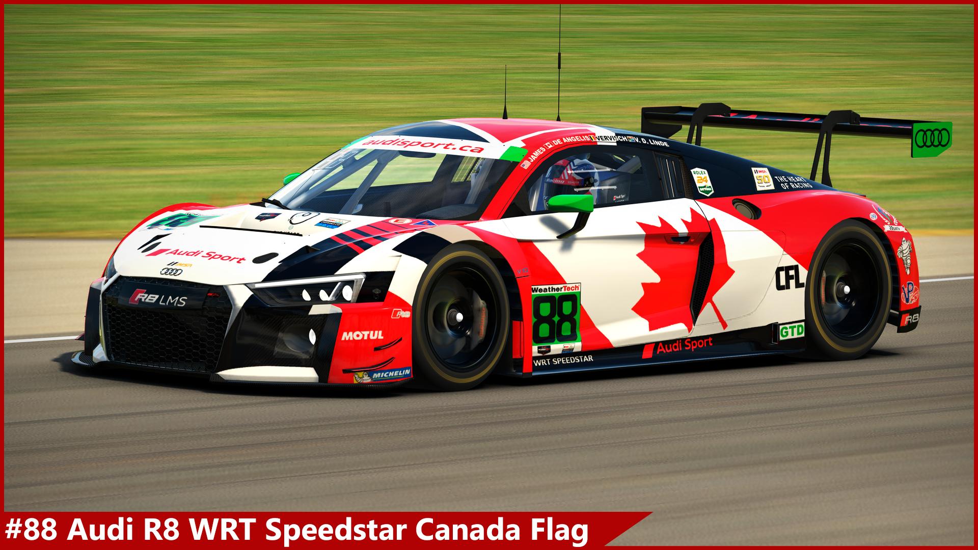 #88 Audi R8 WRT Speedstar Canada Flag by Sergio Hernando - Trading Paints