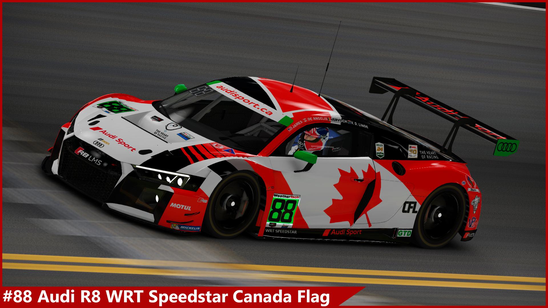 #88 Audi R8 WRT Speedstar Canada Flag by Sergio Hernando - Trading Paints