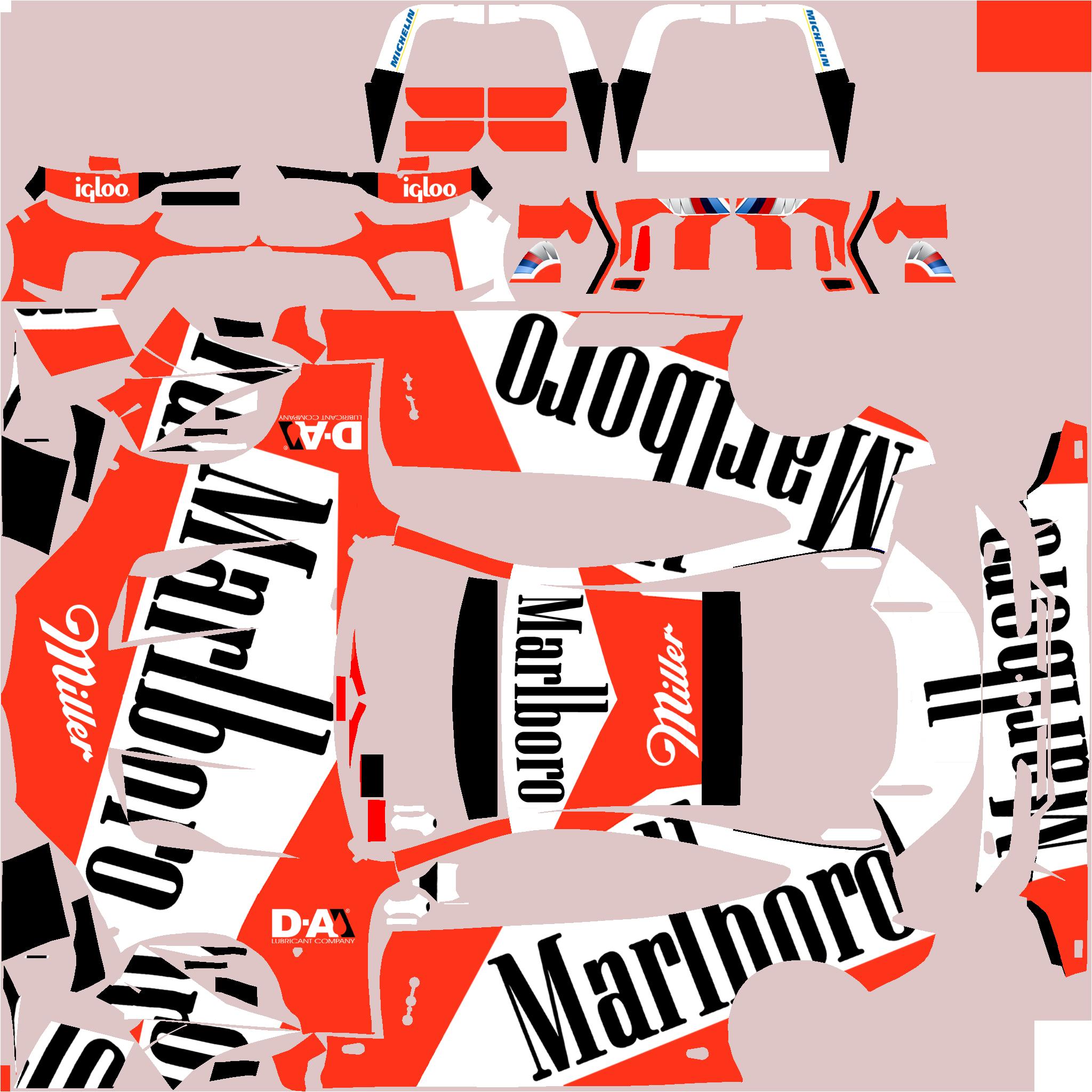 BMW M8 Marlboro by Clyde Coman - Trading Paints