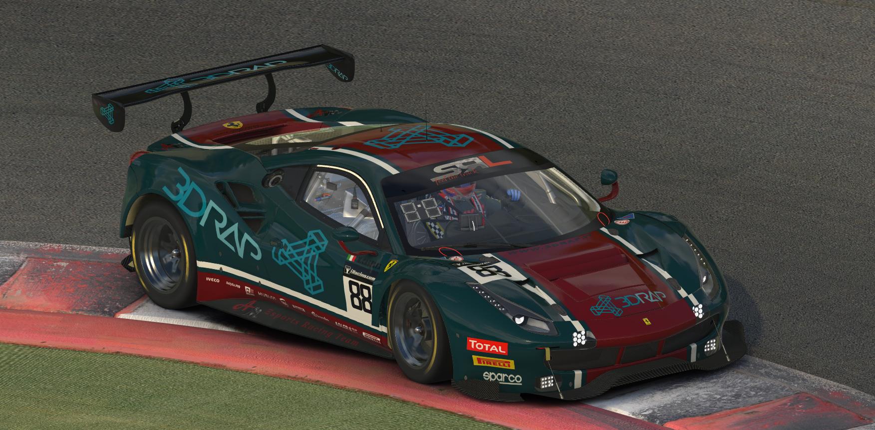 LIVREA FERRARI 488 GT3 3DRAP Absolute Motorsport Esports Racing Team by ...