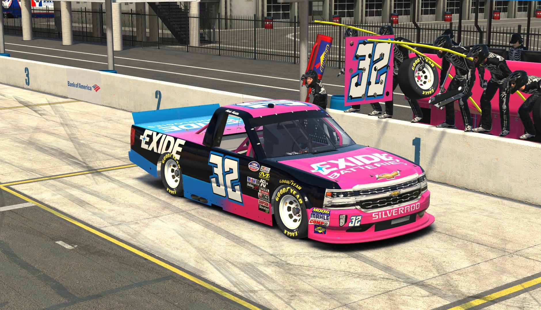 Mark Martin 2011 Exide Silverado by William Calhoun - Trading Paints