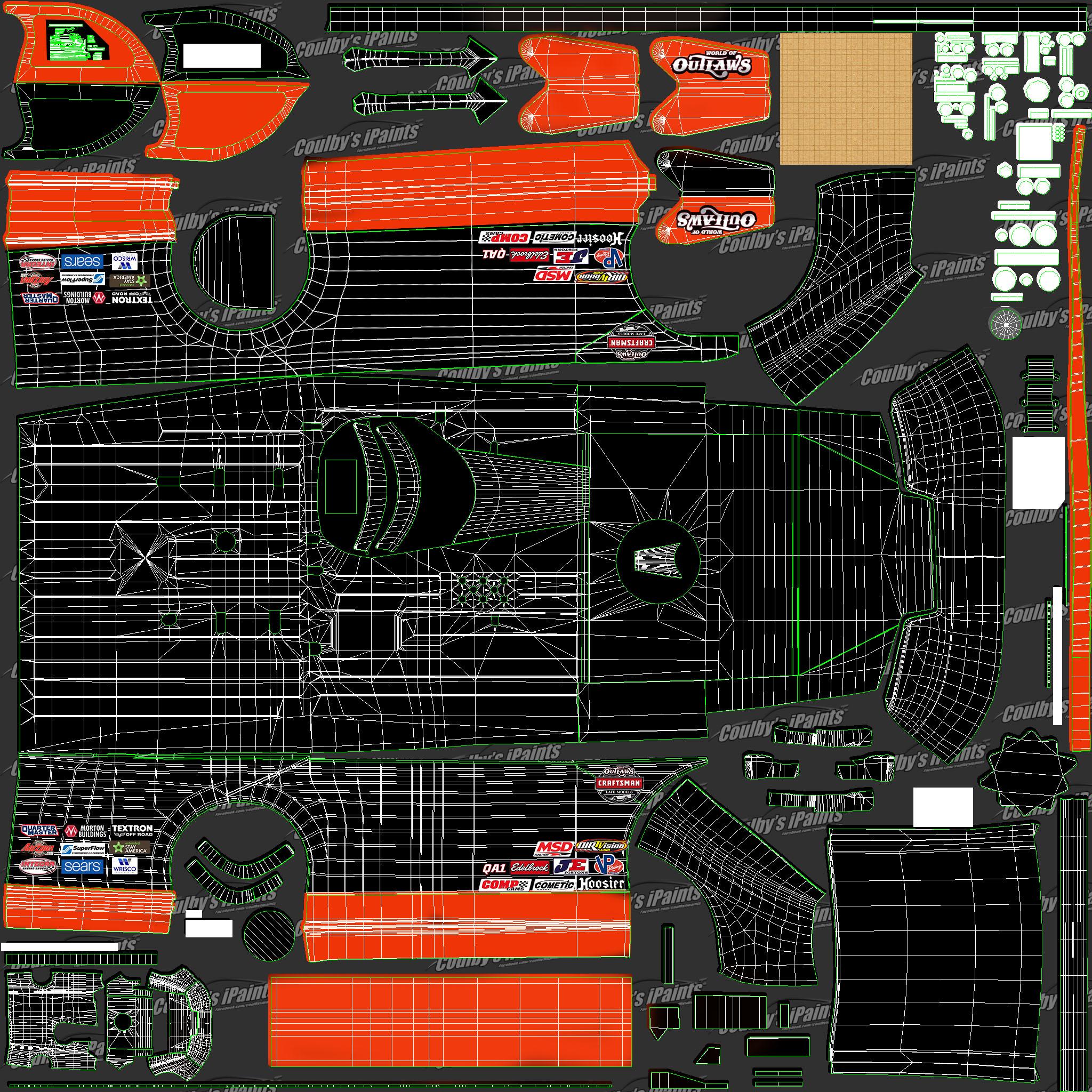 Dirt Late Model Coulbys IPaints Smart Template By Adam Holbert 