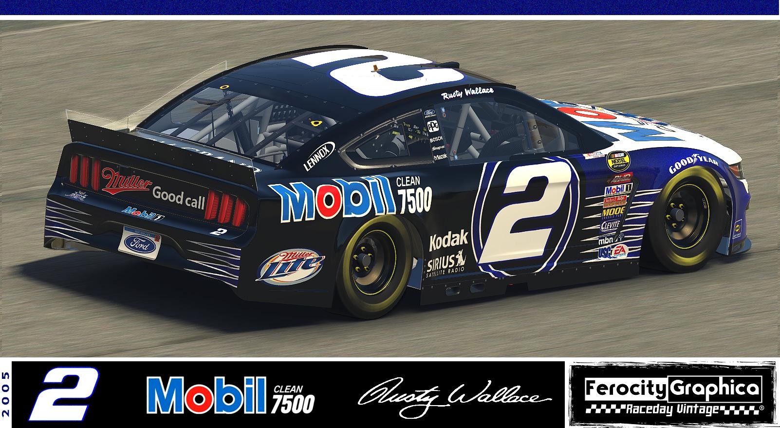 2005 #2 Rusty Wallace Mobil Clean 7500 Ford Nextel Cup by Scott Mitton ...