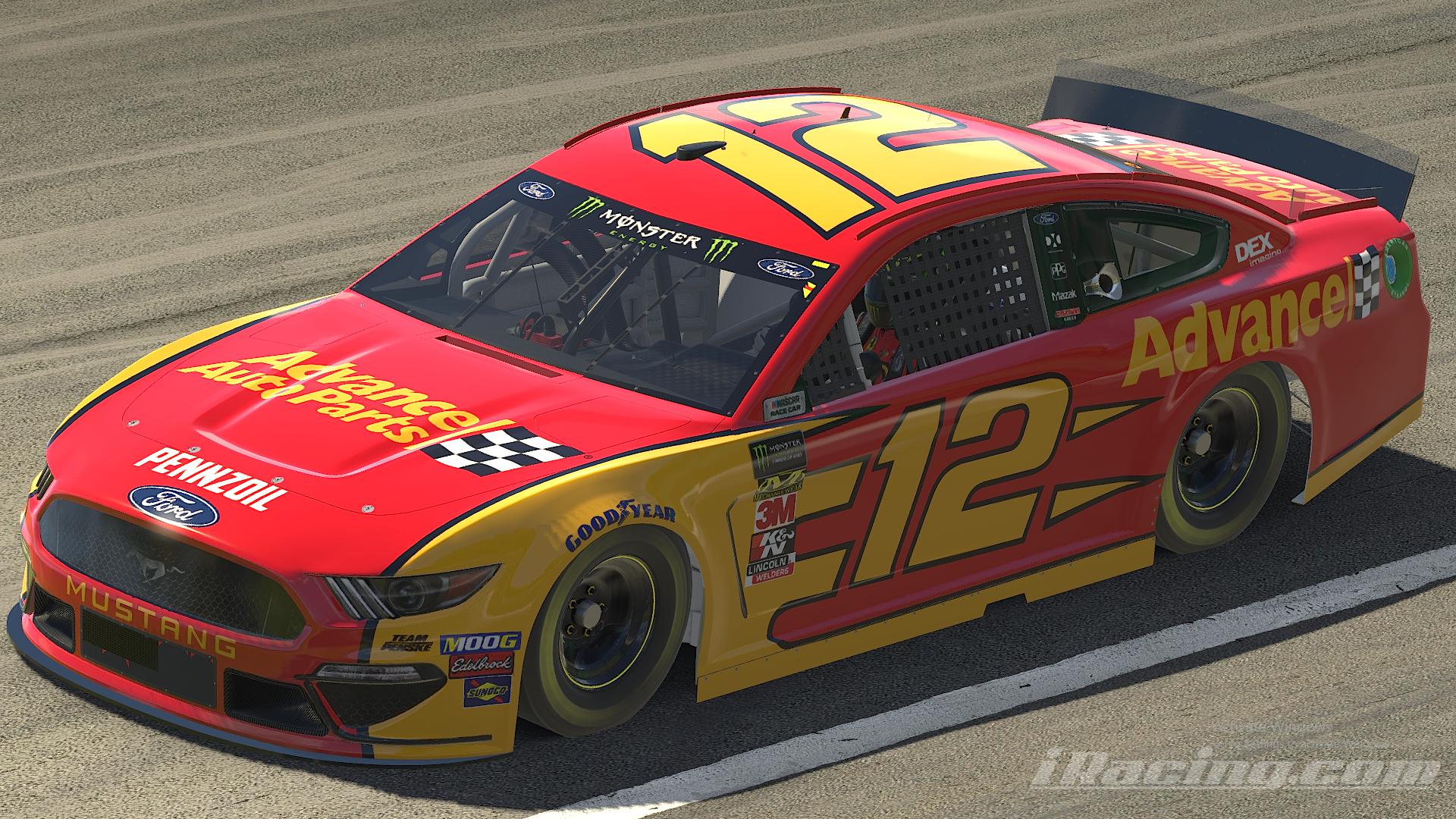 Ryan Blaney 2020 Advance Auto Parts Mustang by Justin Teel - Trading Paints