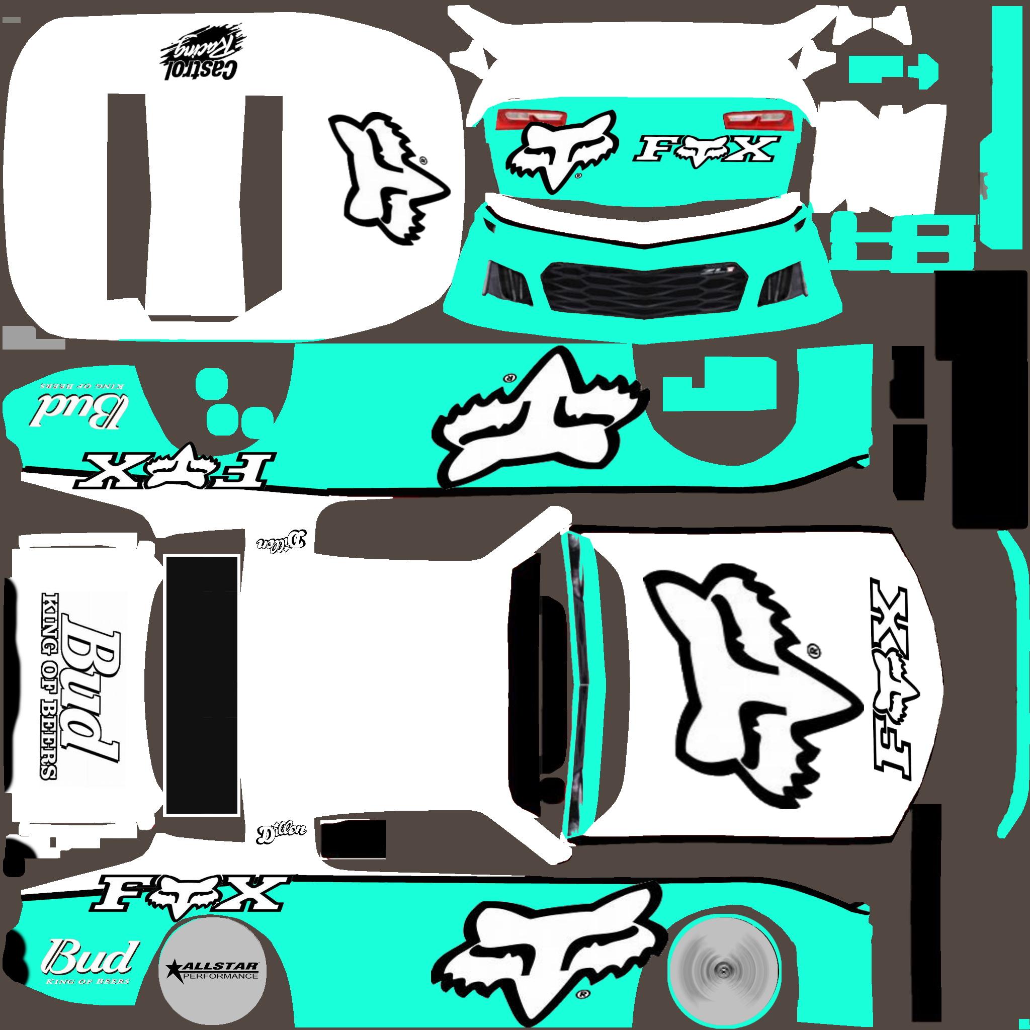 FOX SHOCKS Dirt Street Stock by Greg Sweet2 - Trading Paints