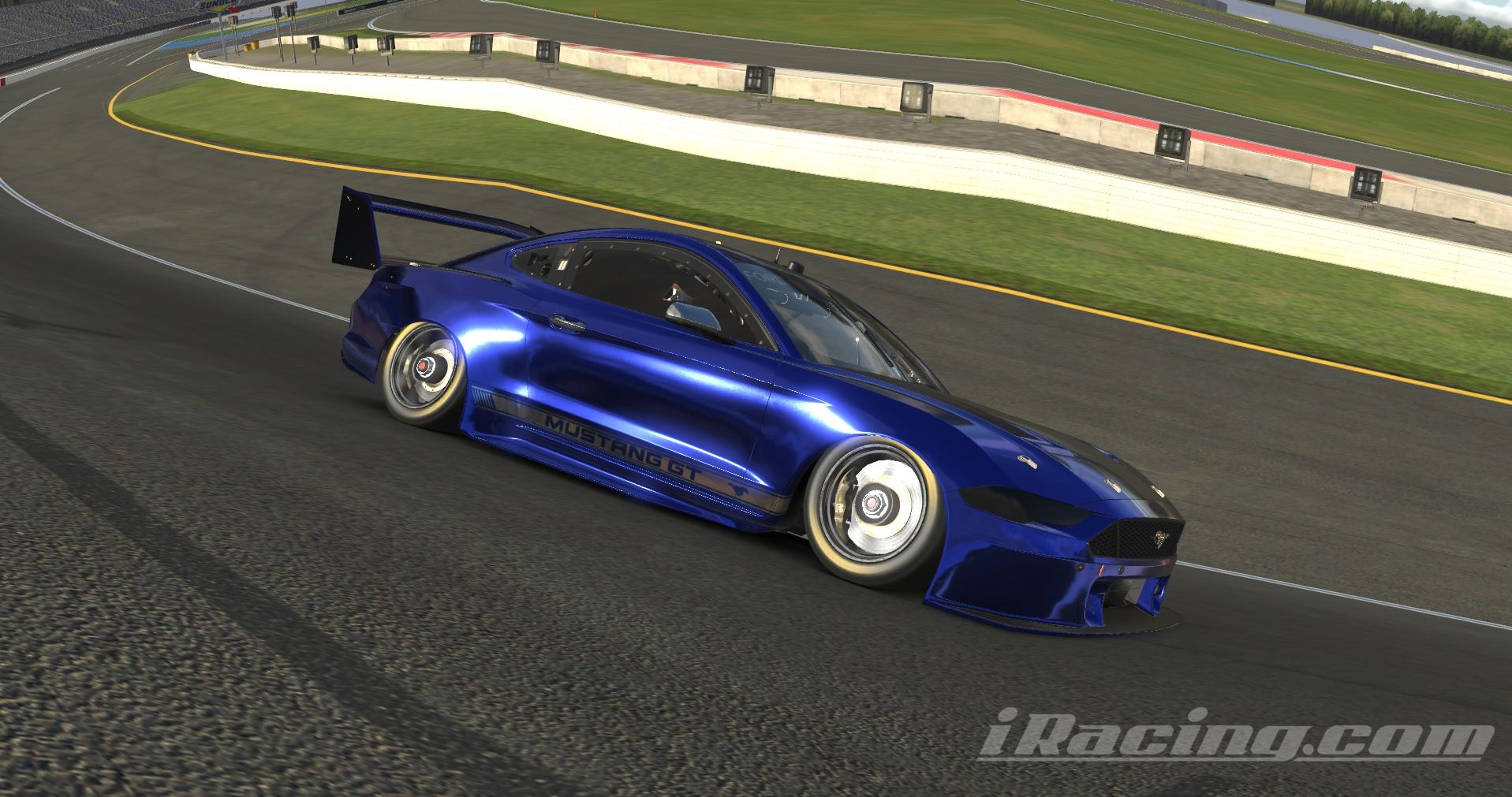 Supercars Ford Mustang GT chrome blue by Chris Bull - Trading Paints