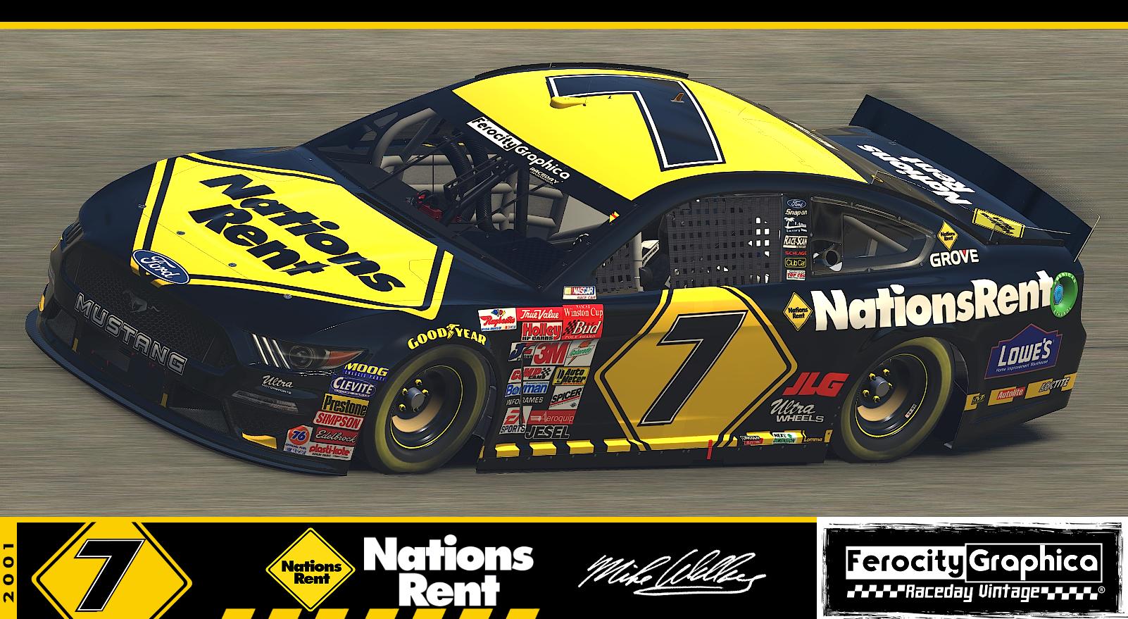 2001 #7 Mike Wallace Nations Rent Ford Winston Cup by Scott Mitton ...