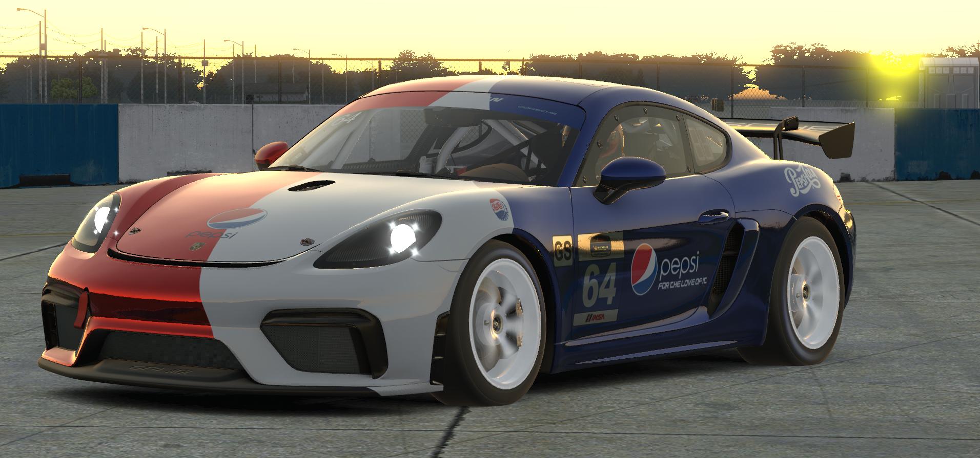 Pepsi Livery - Porsche 718 Cayman GT4 by Arnold Duvernay - Trading Paints