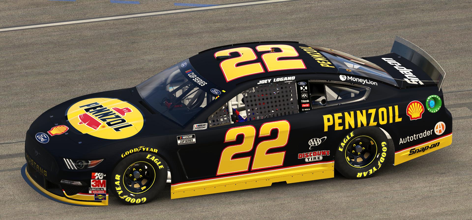 [Custom Number] #22 Joey Logano Pennzoil Ford Mustang by Matthew Wood ...