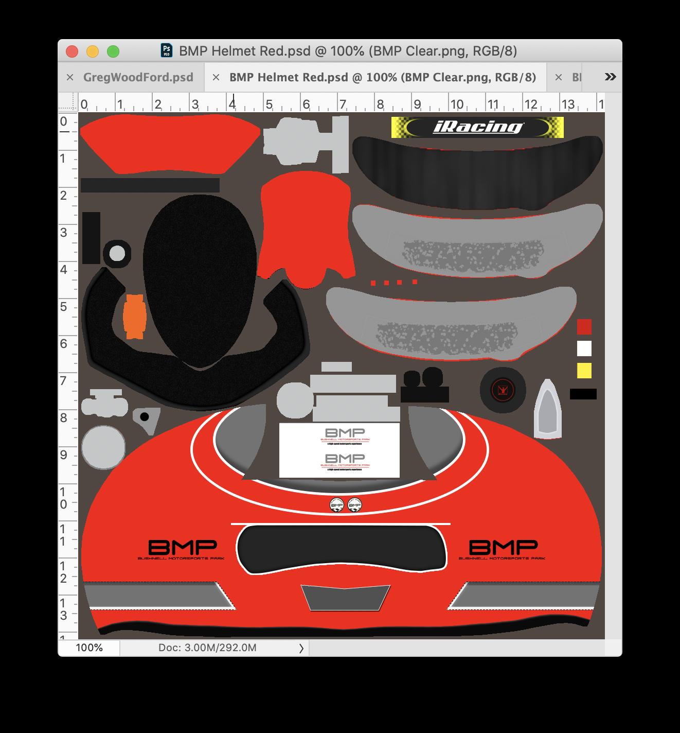 Bushnell Motorsports Park Helmet Red by Bryan Bateman - Trading Paints