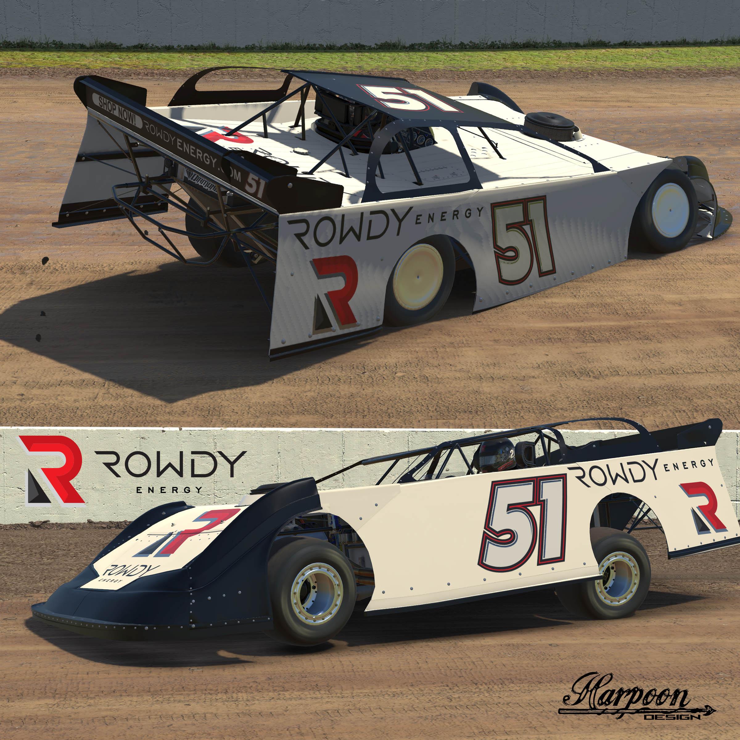 Rowdy Energy Dirt Late Model by Brantley Roden - Trading Paints