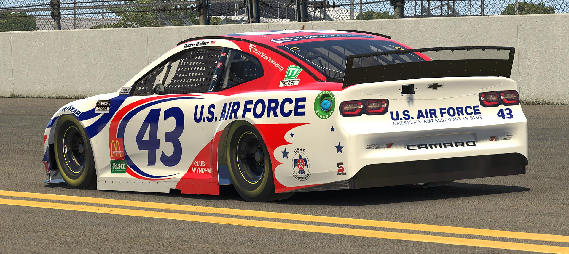 Fictional #43 - Bubba Wallace - U.S. Air Force Thunderbirds ...