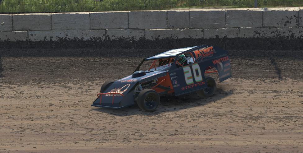 Dirt UMP Modified black and orange by Shane Steffen - Trading Paints