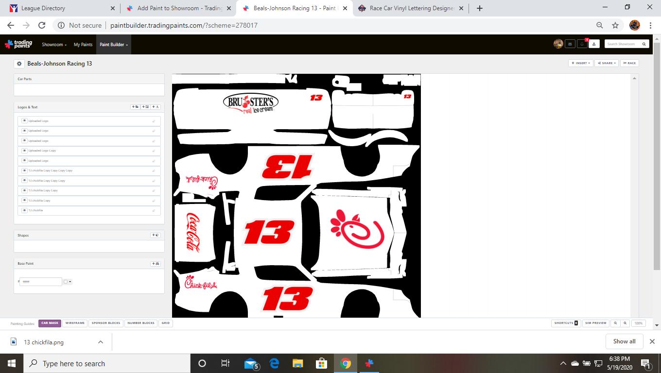 Beals-Johnson Racing 13 by Charlie Beals - Trading Paints