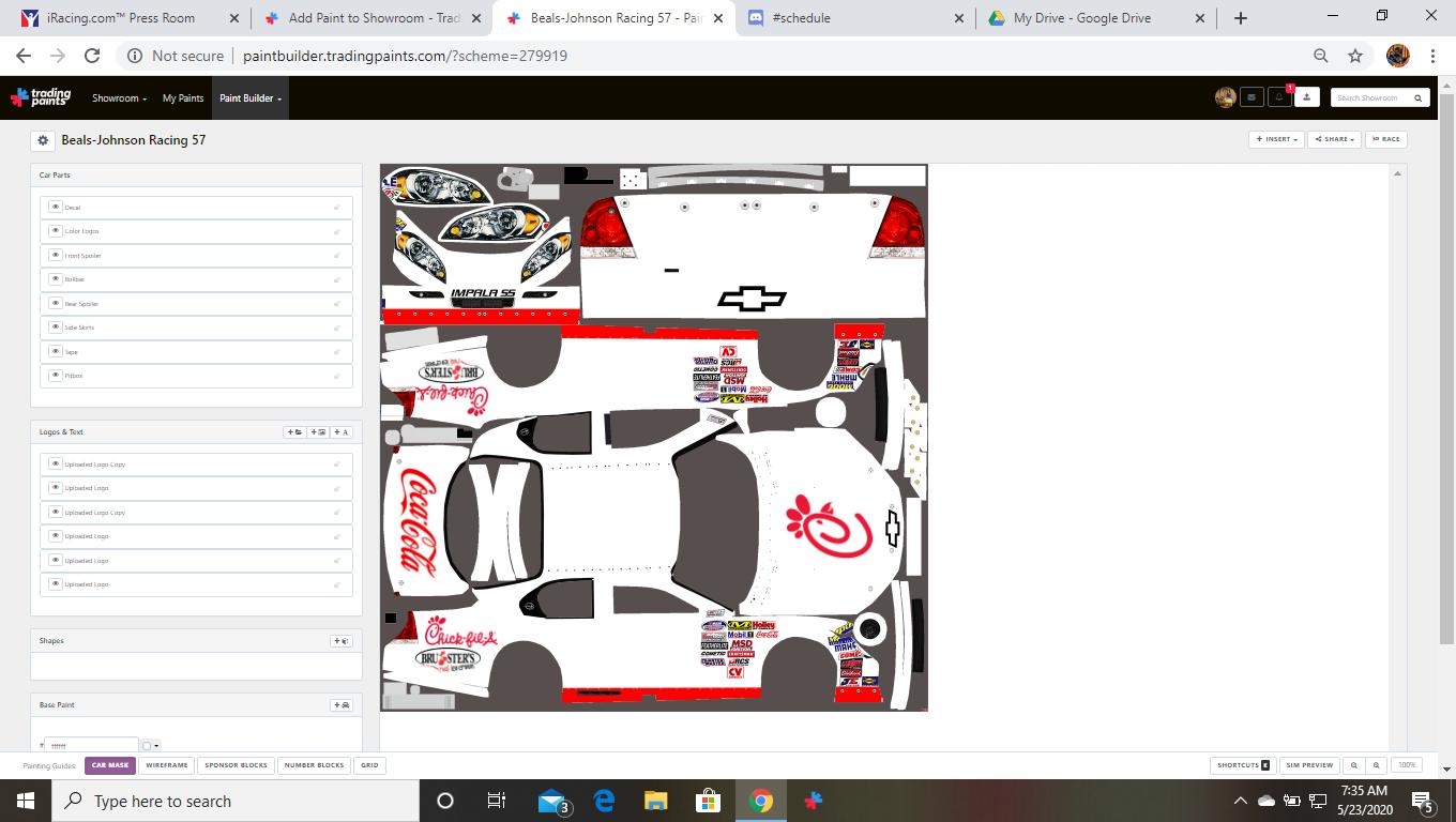 Beals-Johnson Racing 57 by Charlie Beals - Trading Paints