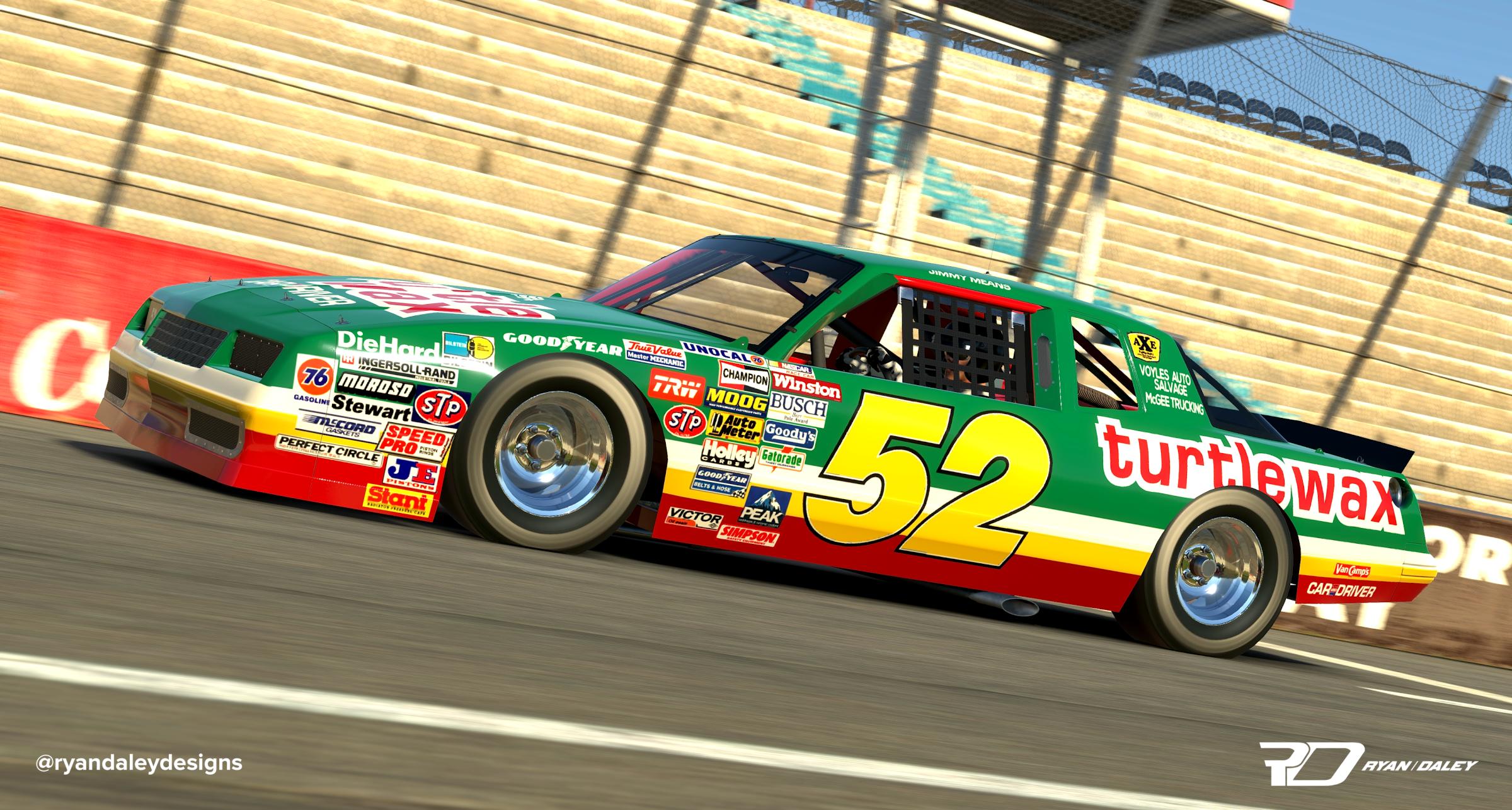 1987 #52 Jimmy Means Turtle Wax Chevy With Numbers by Ryan Daley ...