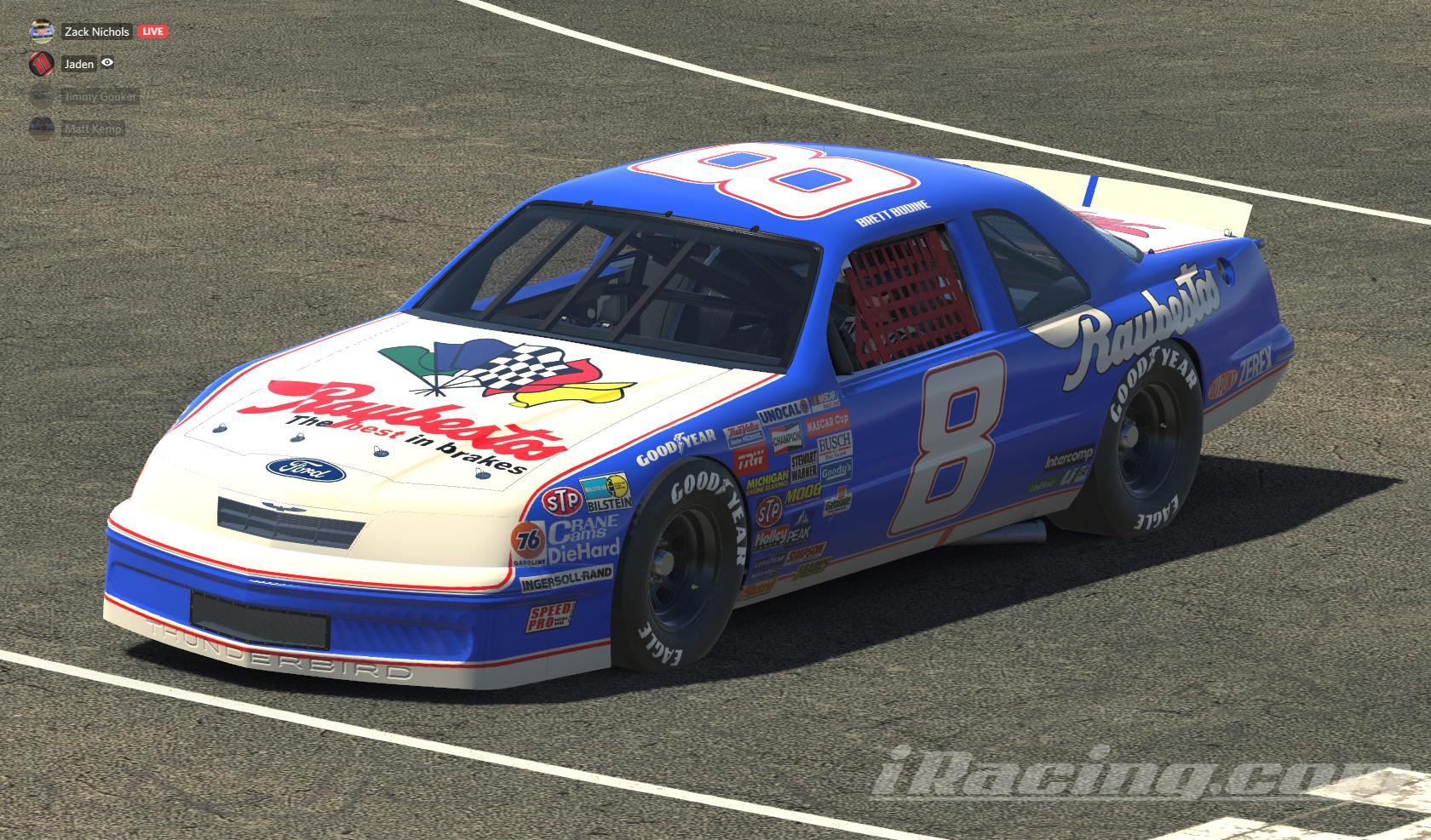 Brett Bodine Raybestos - Custom # by Zack Nichols - Trading Paints