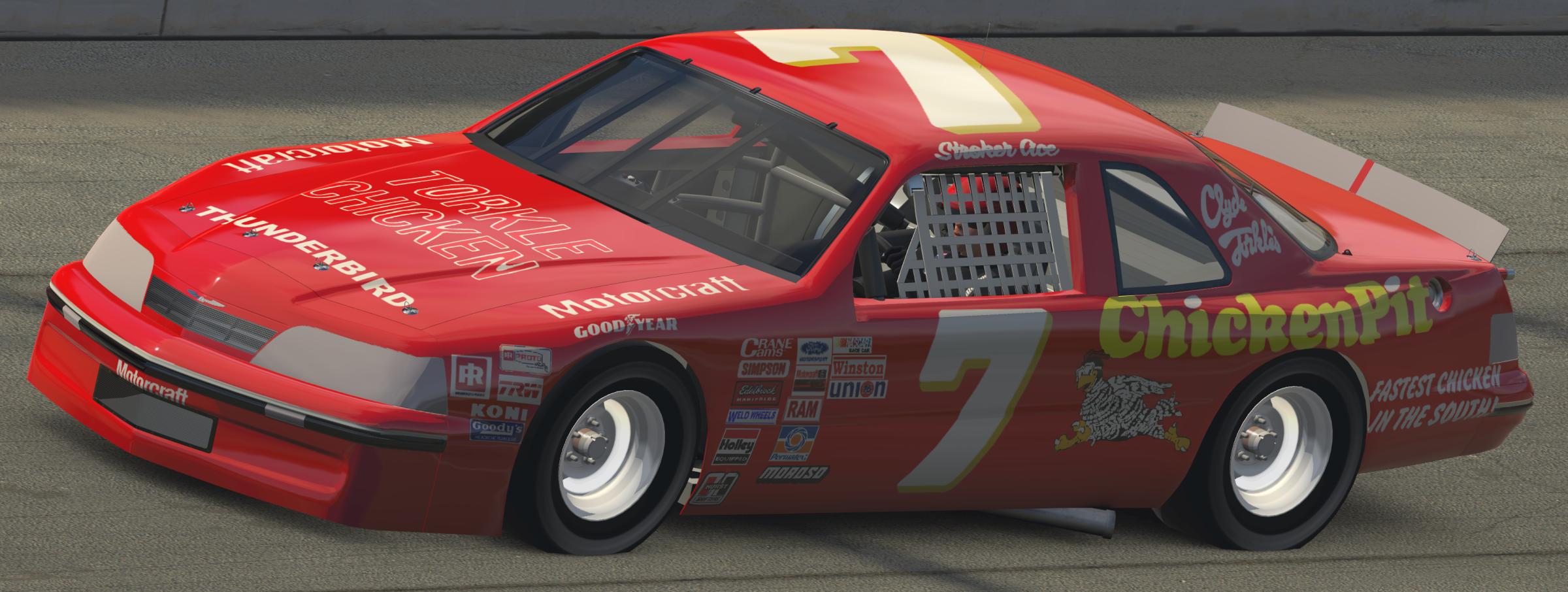#7 Stroker Ace Chicken Pit Ford Thunderbird 1987 by Tracy Powers ...
