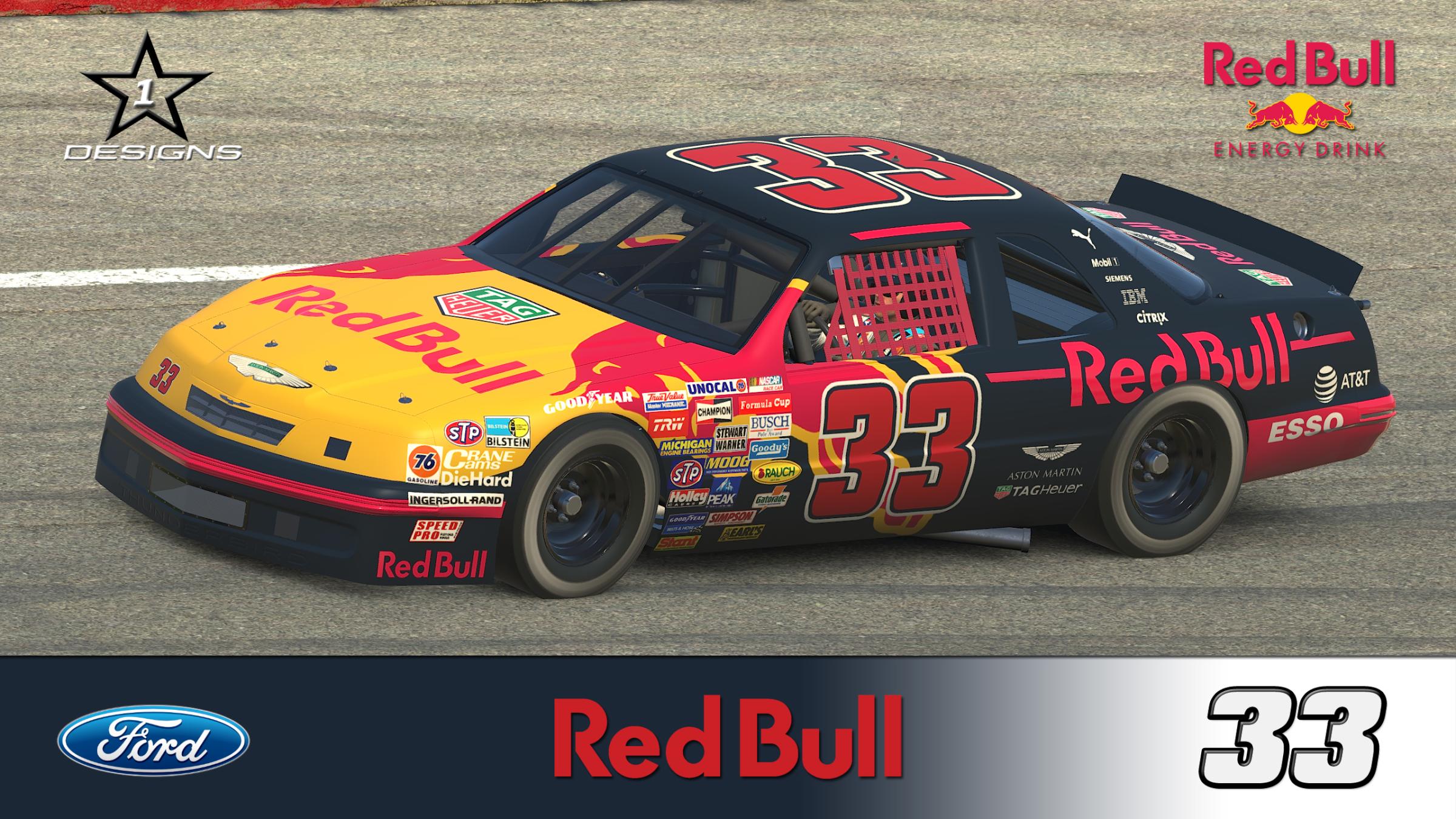 Red Bull NASCAR Cup Ford Thunderbird 1987 by Nicholas Orth - Trading Paints