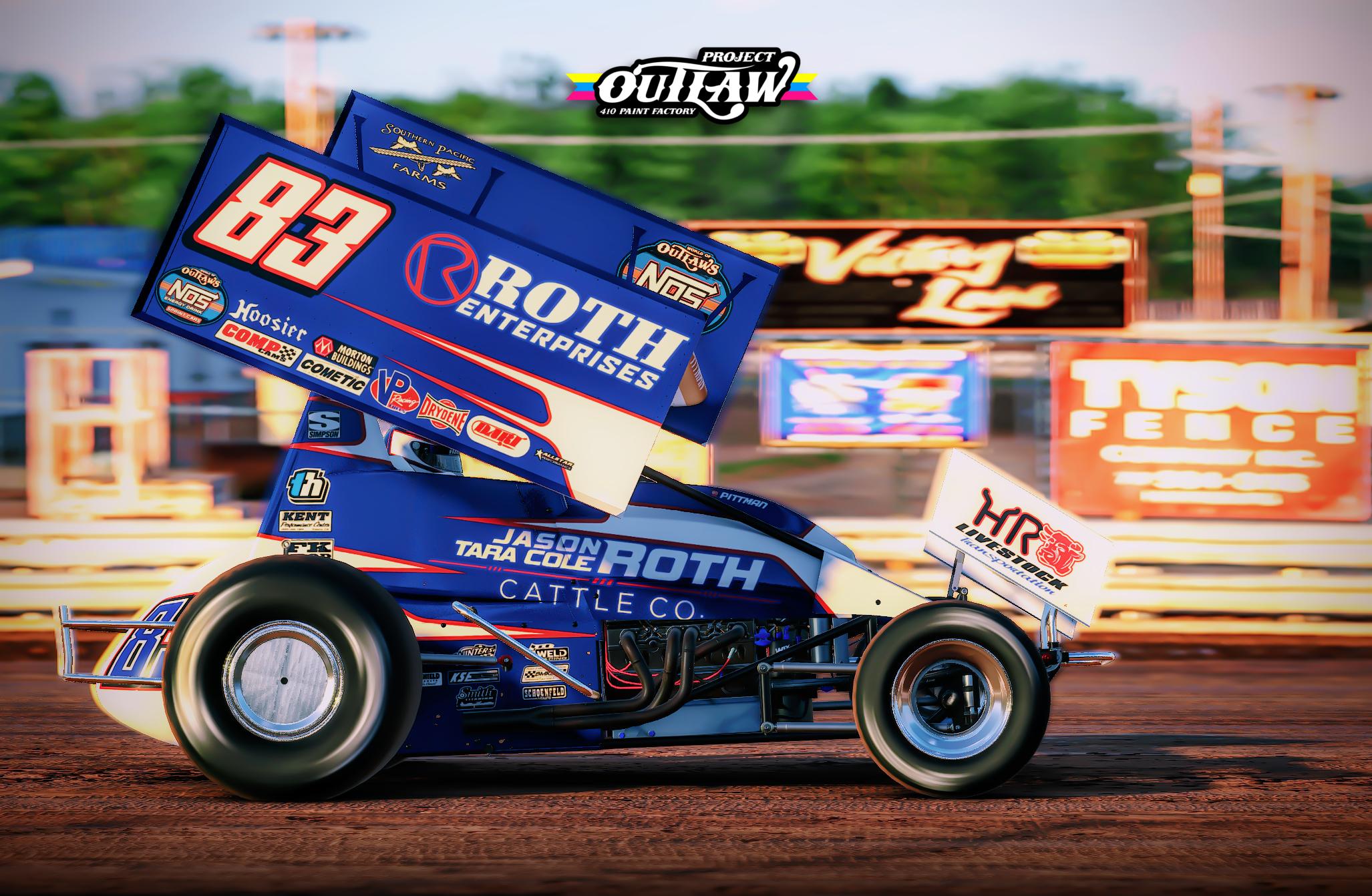 Authentic 2020 Daryn Pittman World of Outlaws Roth Motorsports Sprint ...