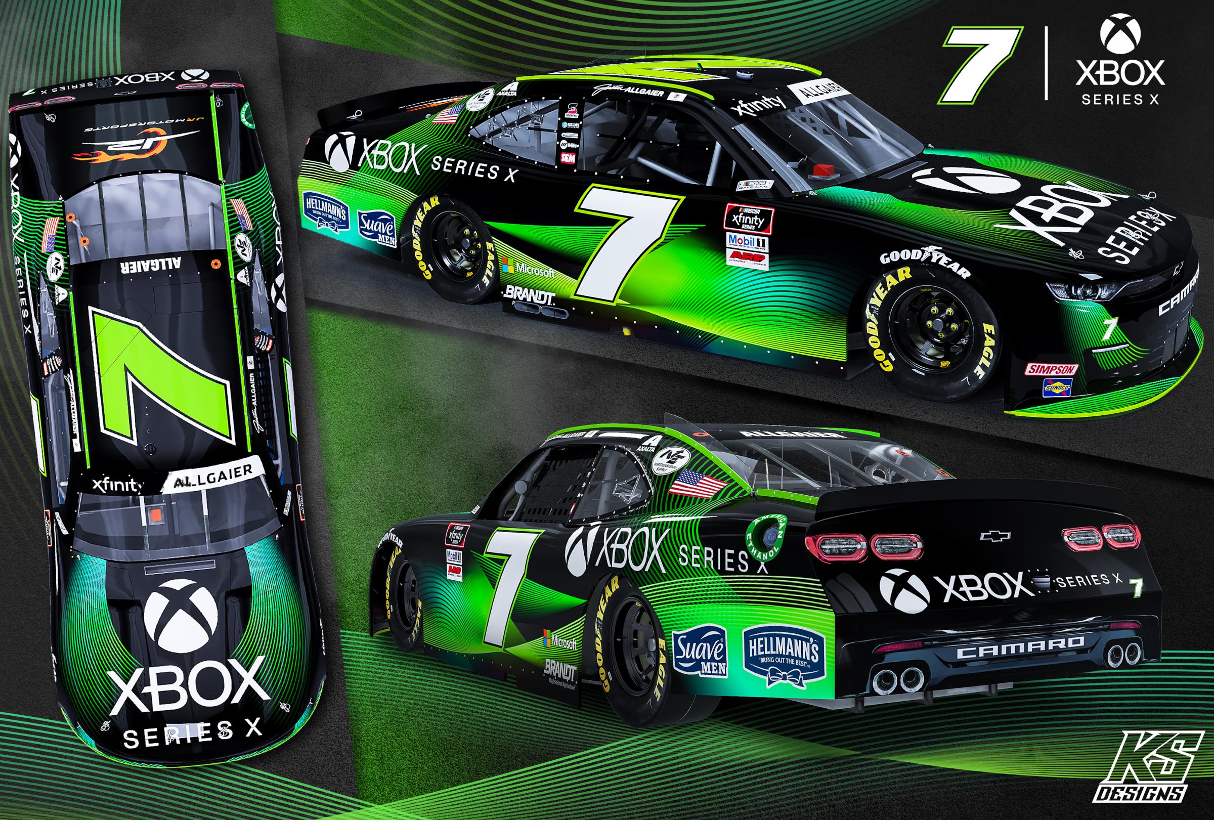 Justin Allgaier Xbox Series X by Kyle Sykes - Trading Paints
