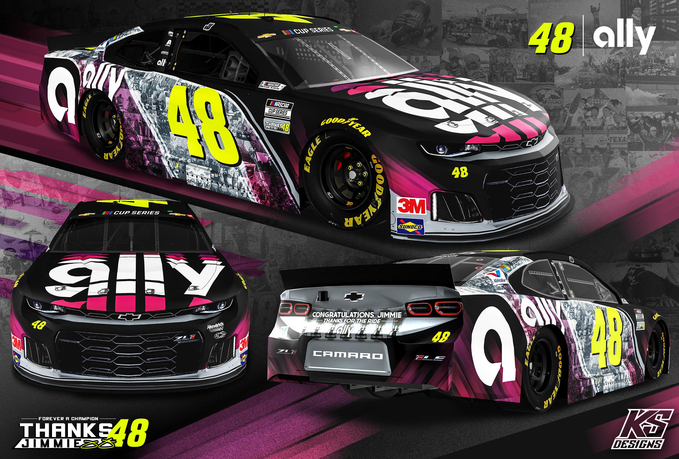 Jimmie Johnson Ally Farewell Concept by Kyle Sykes - Trading Paints