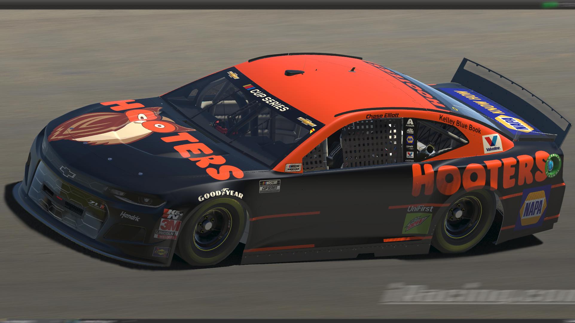 Chase Elliott Hooters Replica by Jack Britt - Trading Paints
