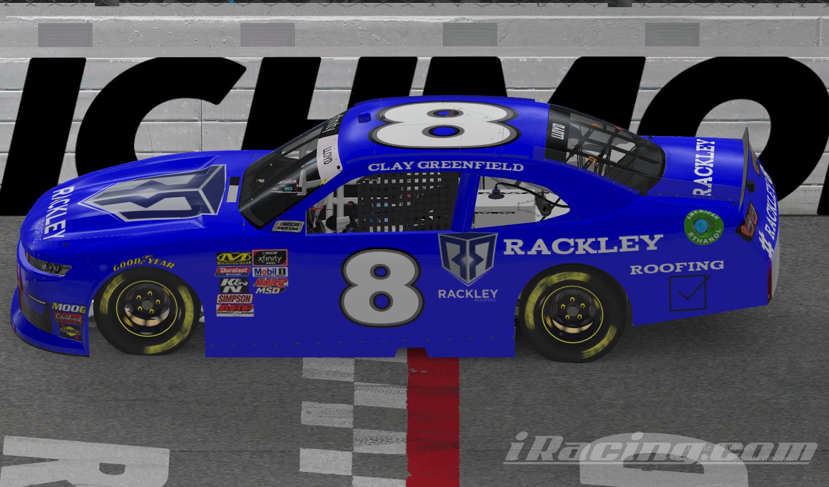 Clay Greenfield Rackley car by Thomas Lloyd - Trading Paints