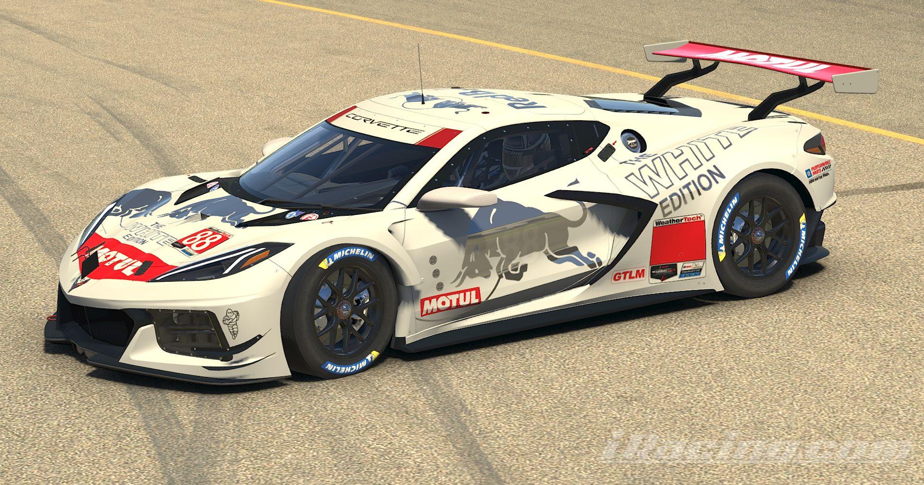 Red Bull White Edition Corvette C8 R by Stephane Parent - Trading Paints