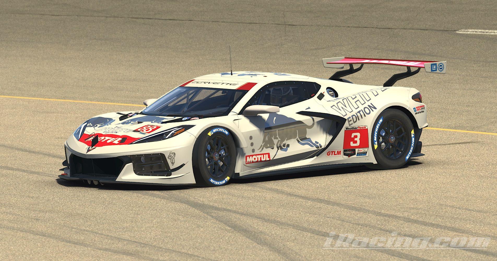 Red Bull White Edition Corvette C8 R by Stephane Parent - Trading Paints