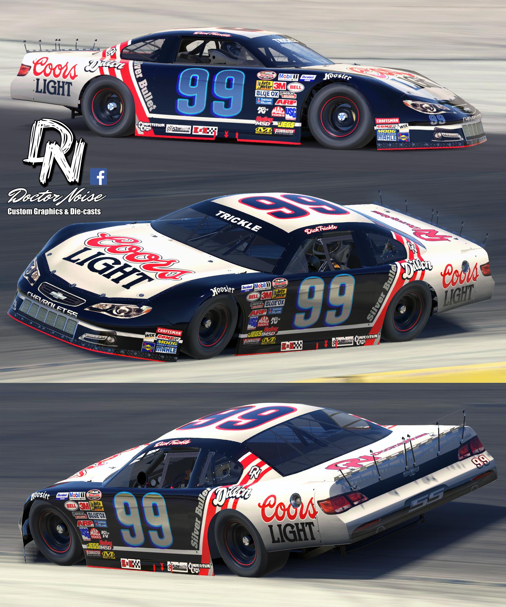 Dick Trickle 1987 ARTGO/ASA Coors Light (Numbered w/ spec map) by Bill ...