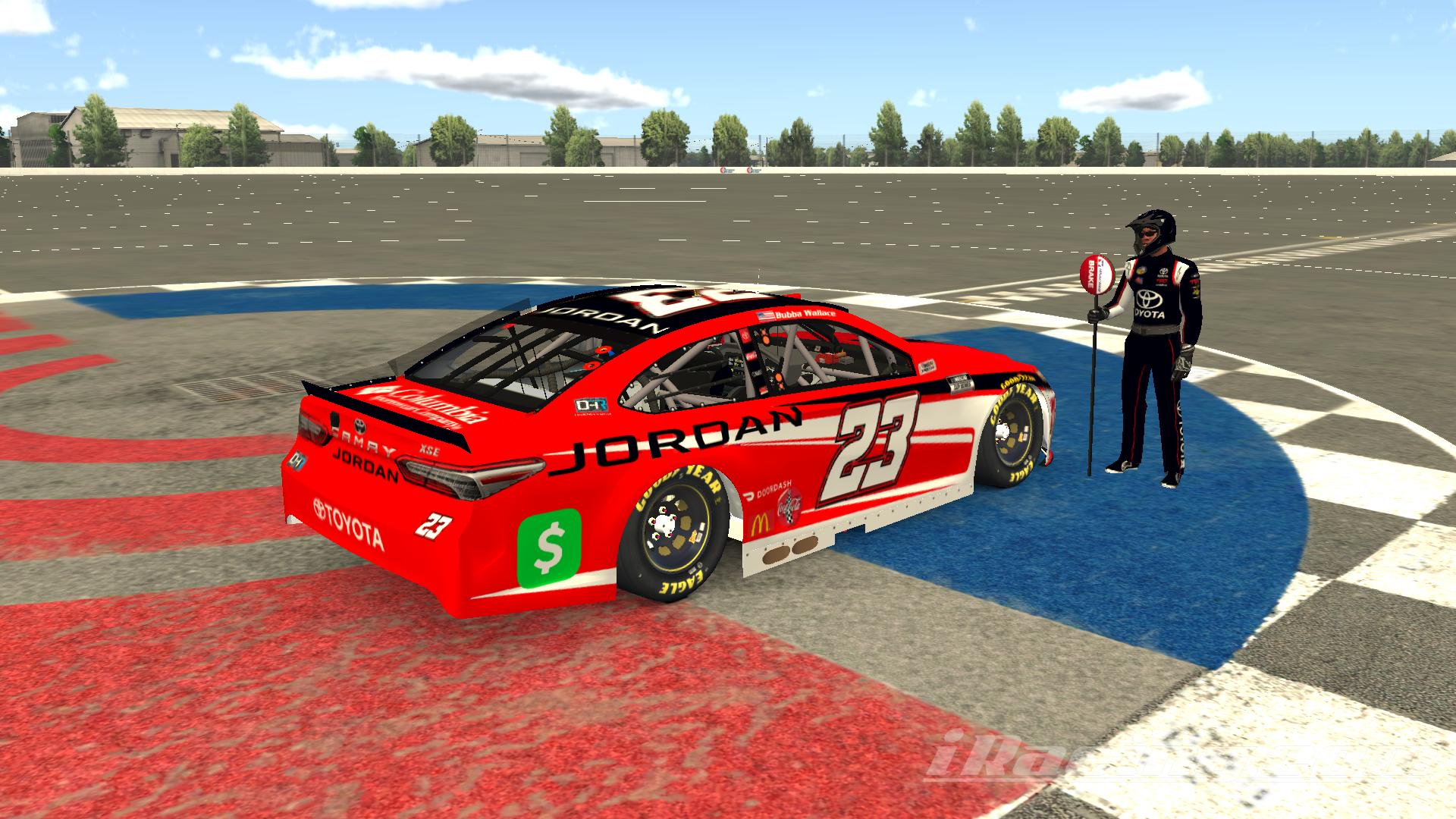 Bubba Wallace 23XI Jordan Red Concept by Gavin Hibbs2 - Trading Paints