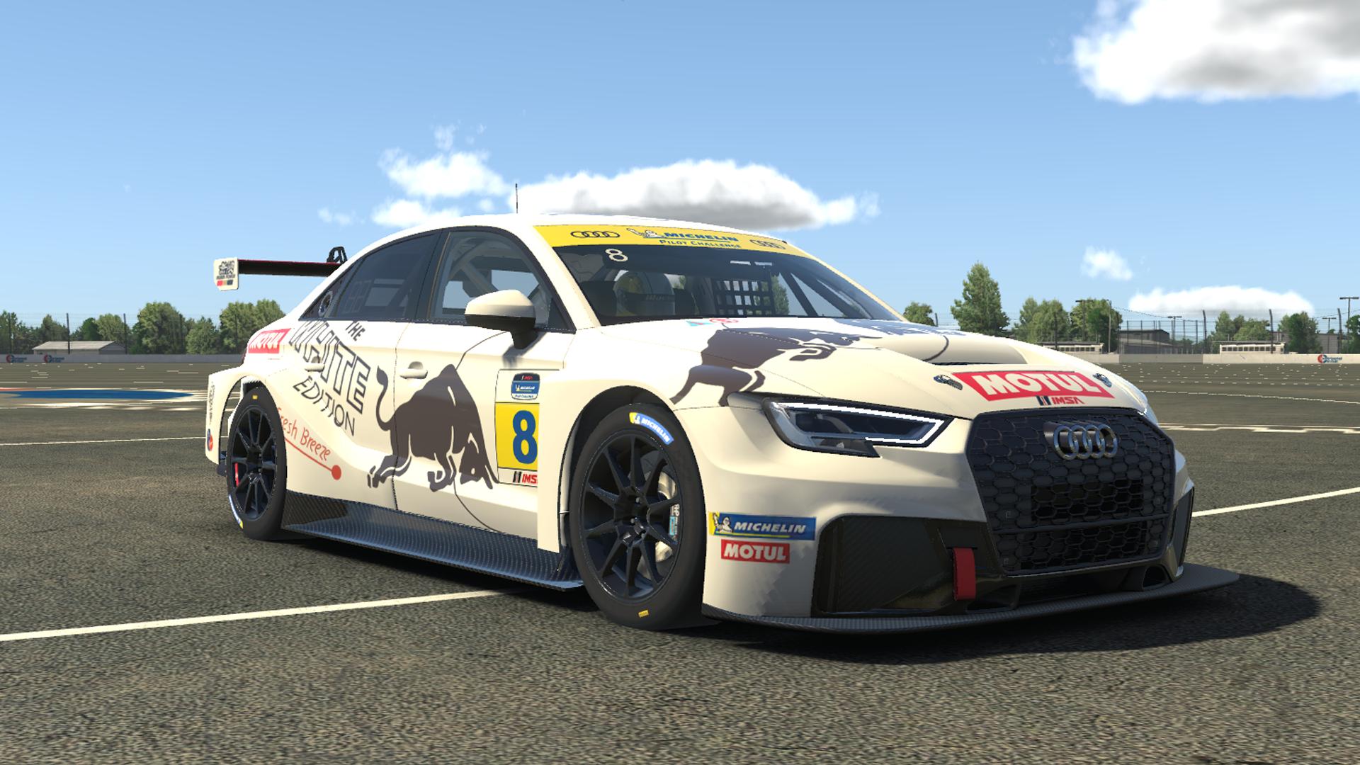 Redbull White Edition Audi RS3 LMS by Daisuke Shirakawa - Trading Paints