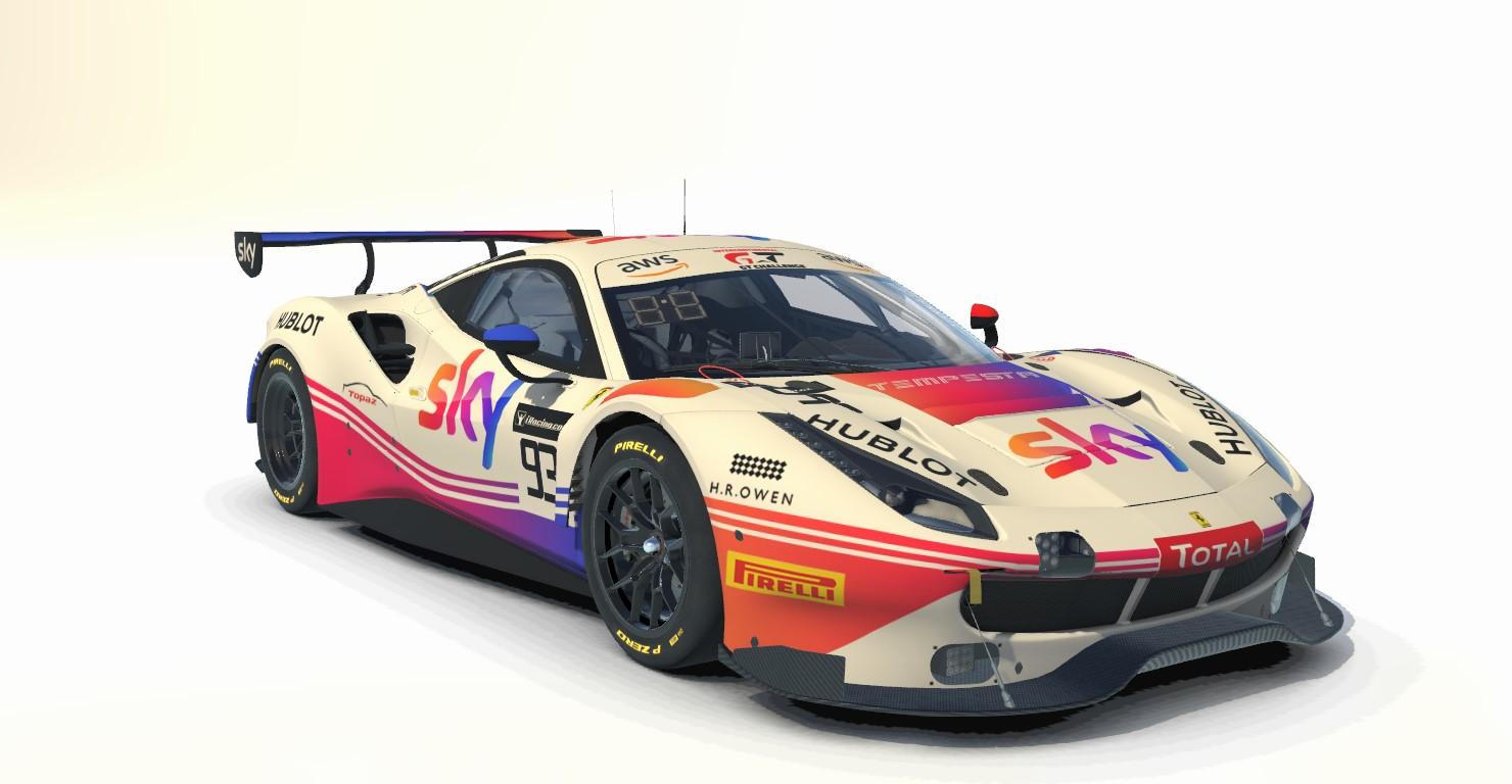 2020 Tempesta Sky Ferrari 488 GT3 by Stephen Phillips3 - Trading Paints